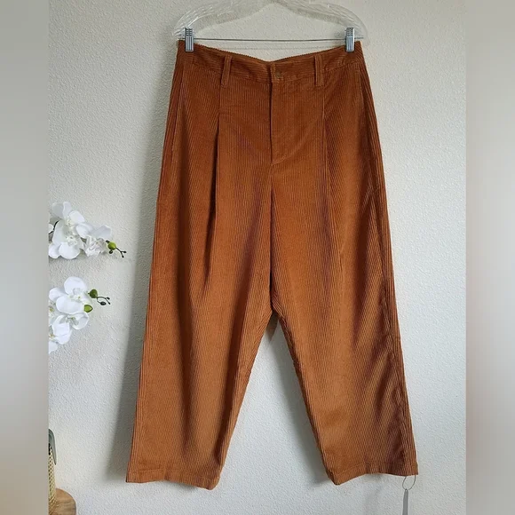 Christy Dawn The Allison Pant in Cognac Corduroy